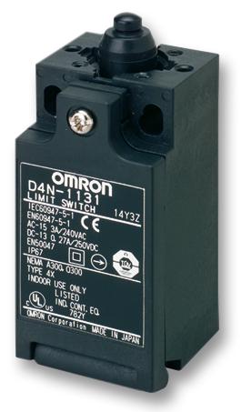 D4N-2131 - Omron - Limit Switch, Top Plunger, 1NO / 1NC