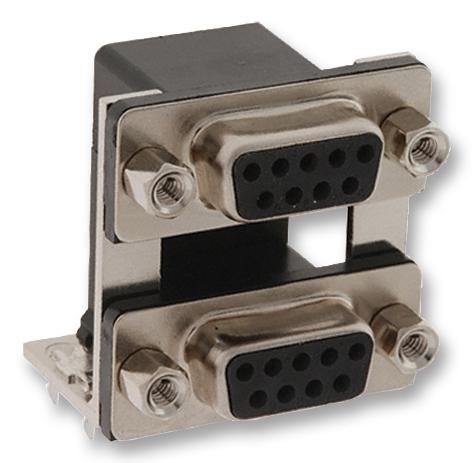178-015-513R491 - Norcomp - Stacked D Sub Connector, Dual Port, Upper - Receptacle / Lower ...