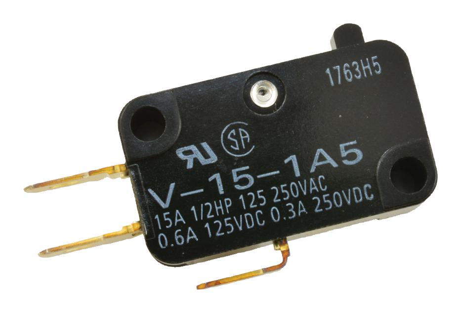 V-15-1A5 - Omron - Microswitch, Snap Action, Pin Plunger