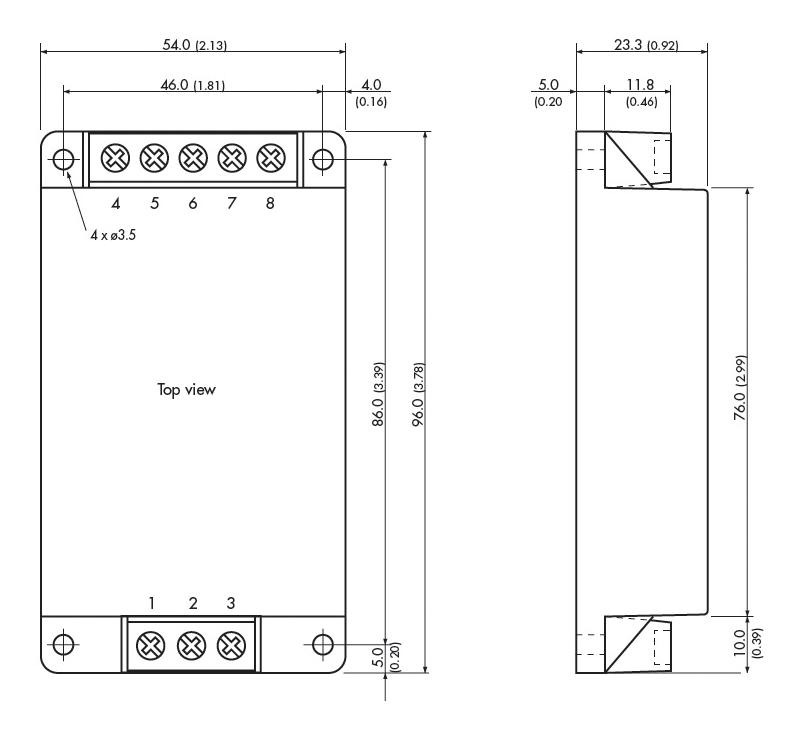 TMDC 20-2415 - Traco Power - Isolated Chassis Mount DC/DC Converter, ITE, 4:1
