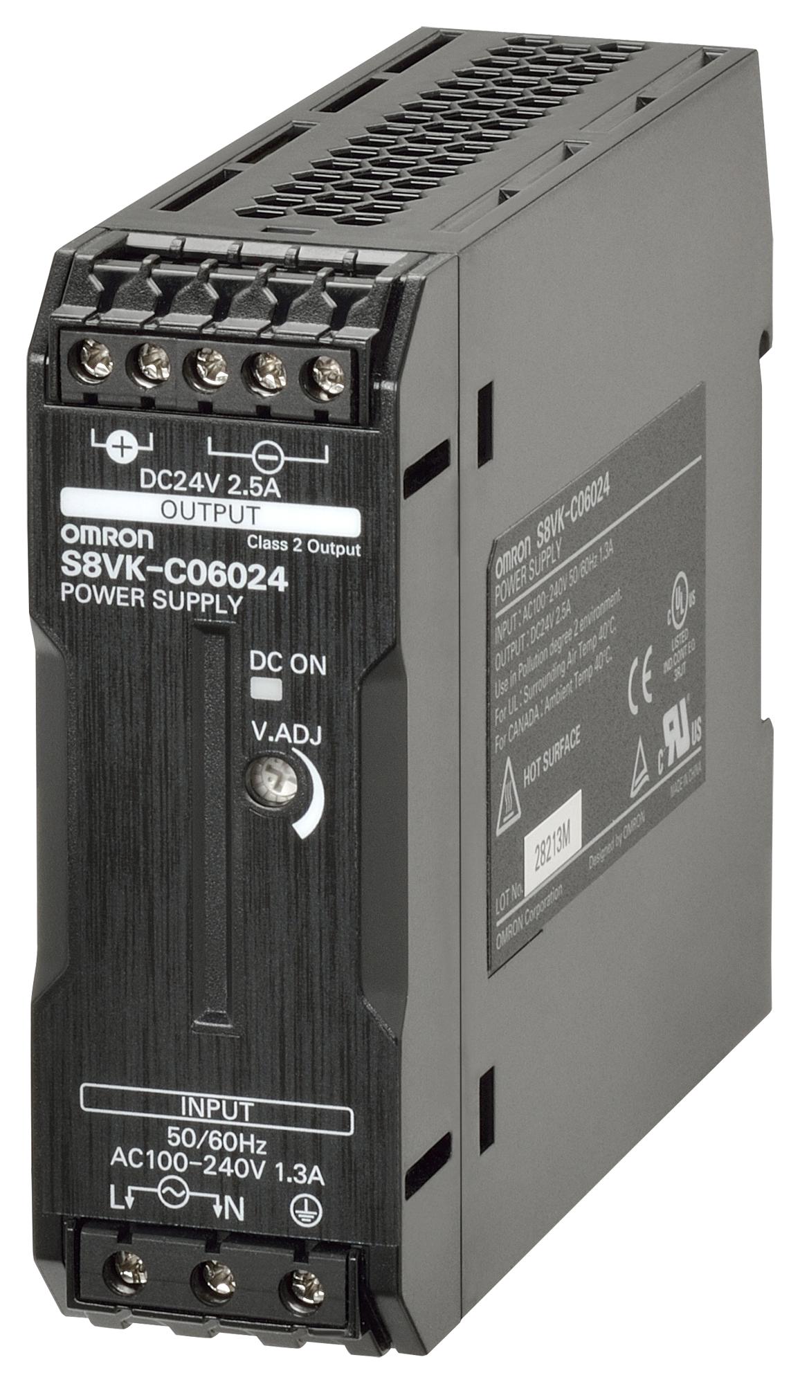 S8VK-C06024 - Omron - AC/DC DIN Rail Power Supply (PSU), ITE, 1 Output