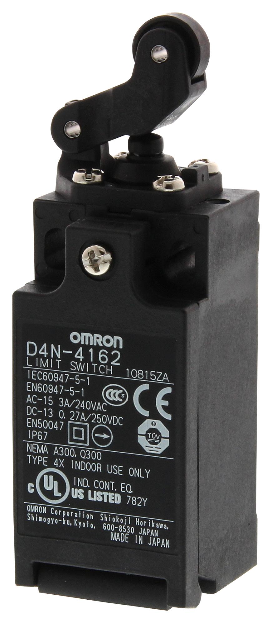 D4N4162 - Omron Industrial Automation - Limit Switch, Miniature, Roller Arm Lever