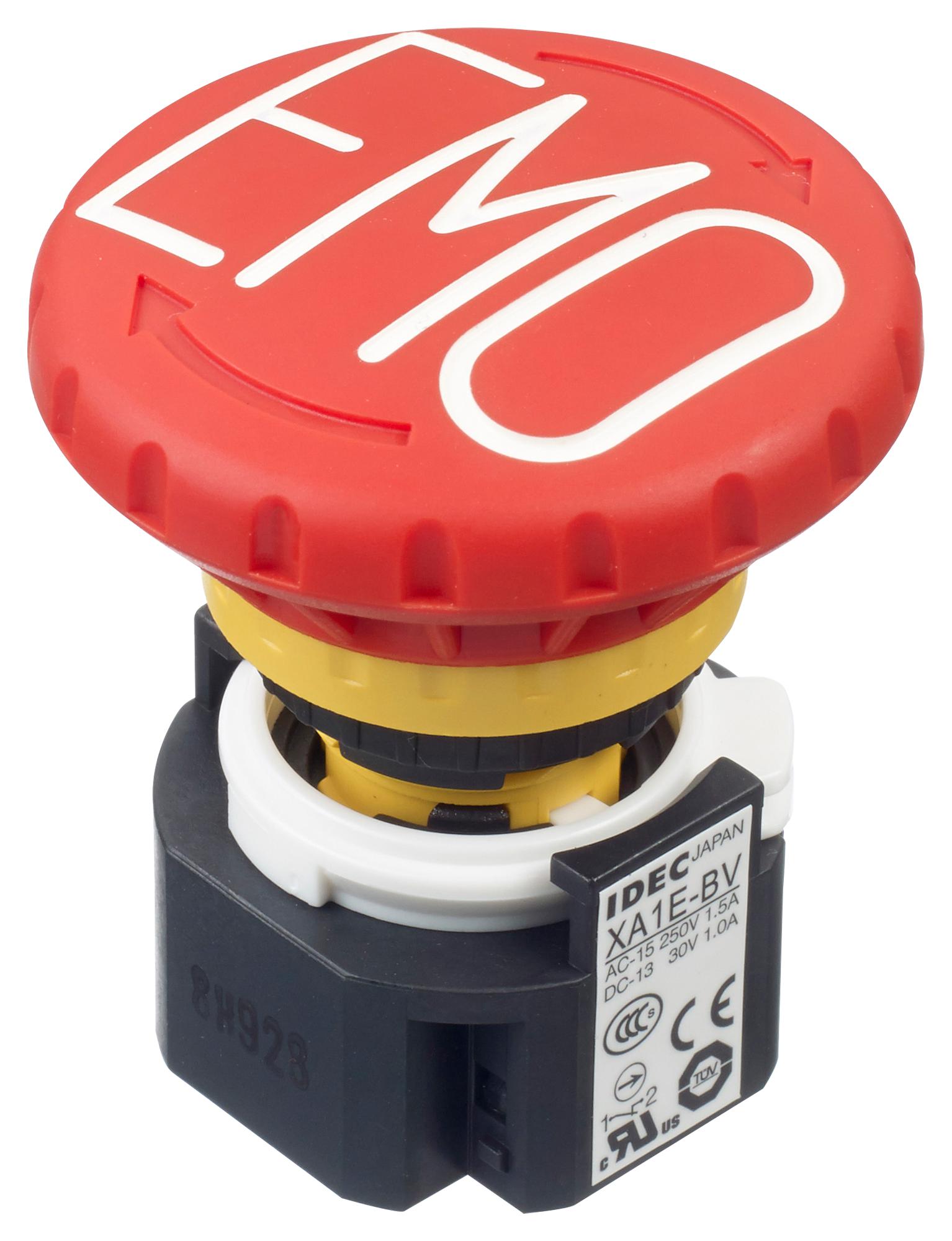 Xa1e Bv402rh Emo Idec Emergency Stop Switch Dpst Nc Push Pull