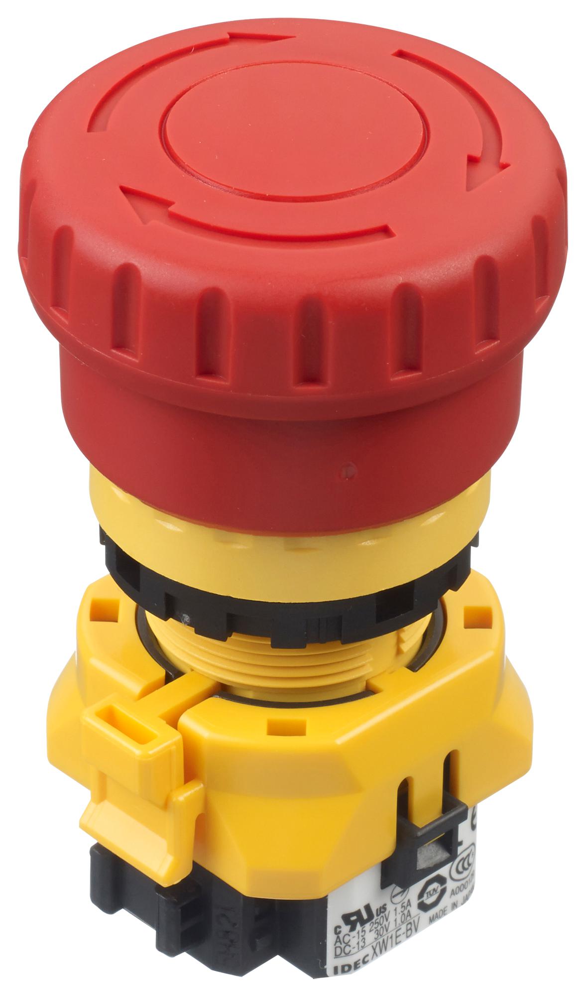 Xw1e Bv402r Idec Emergency Stop Switch Dpst Nc Push Pull