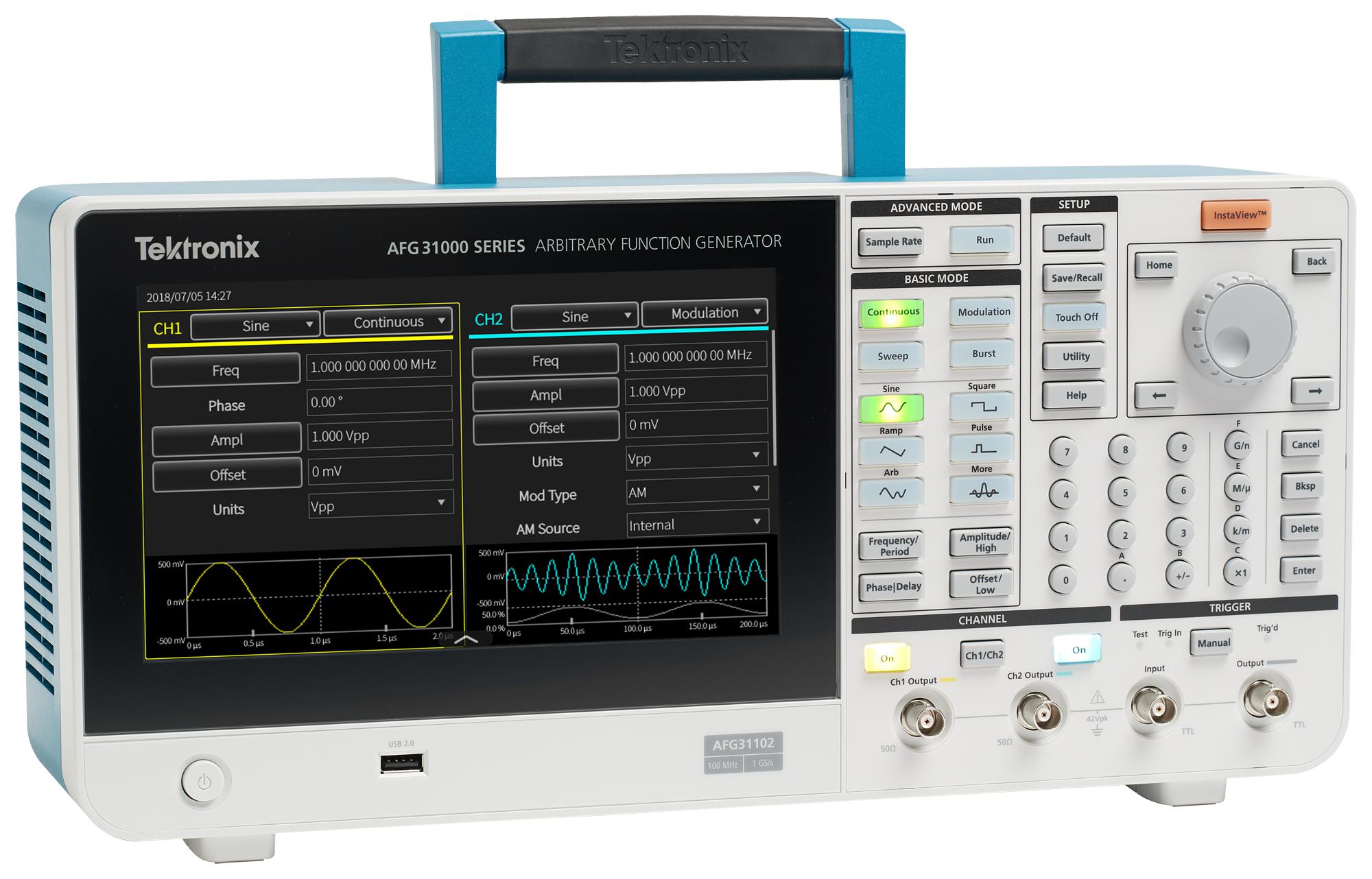 AFG31022 - Tektronix - Signal Generator, ARB/Function, 25 MHz