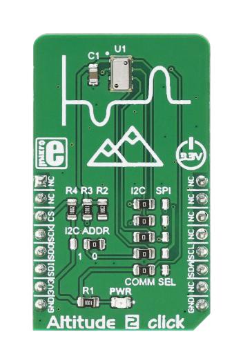 MIKROE-3030 - Mikroelektronika - Add-On Board, Altitude 2 Click Board, MS5607 Barometric ...