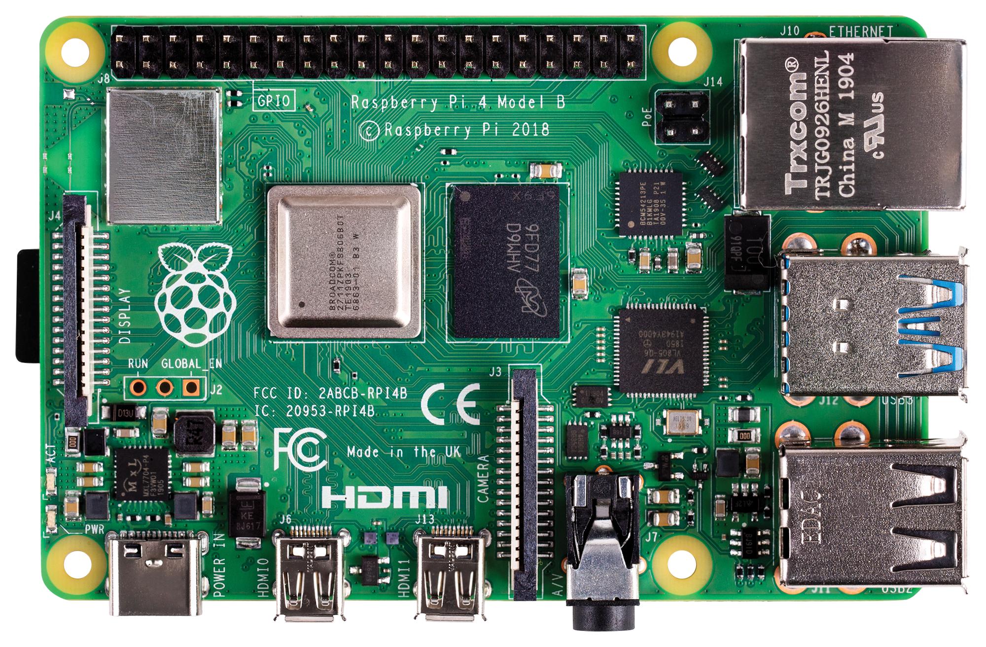 RPI4-MODBP-8GB - Raspberry-pi - SBC, Raspberry Pi4 B 8GB, BCM2711