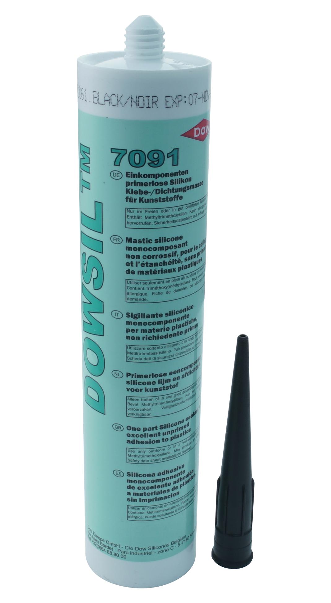 7091 BLACK, 310ML - Dow - SILICONE ELASTOMER SEALANT, CRT, BLK