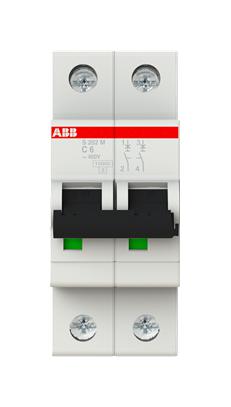 S202M-C6 - Abb - Thermal Magnetic Circuit Breaker, Miniature, C Curve