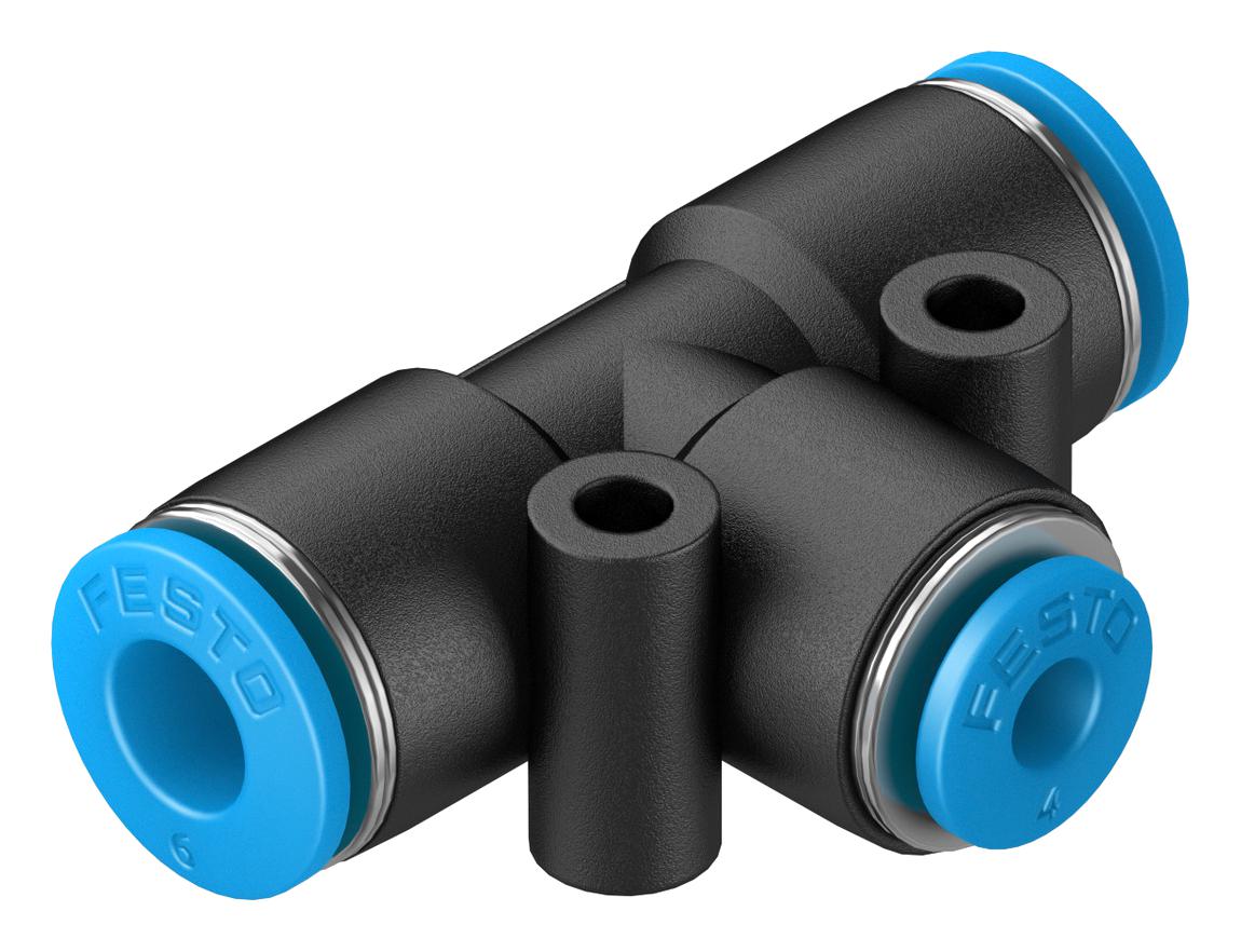 QST-6-4 - Festo - Pneumatic Fitting, Push-In T-Fitting, 14 bar