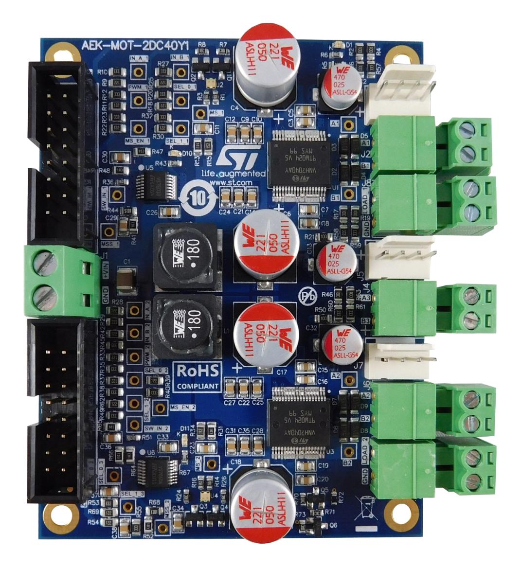 AEK-MOT-2DC40Y1 - Stmicroelectronics - Evaluation Board, VNH7040AY, Dual DC Motor Driver