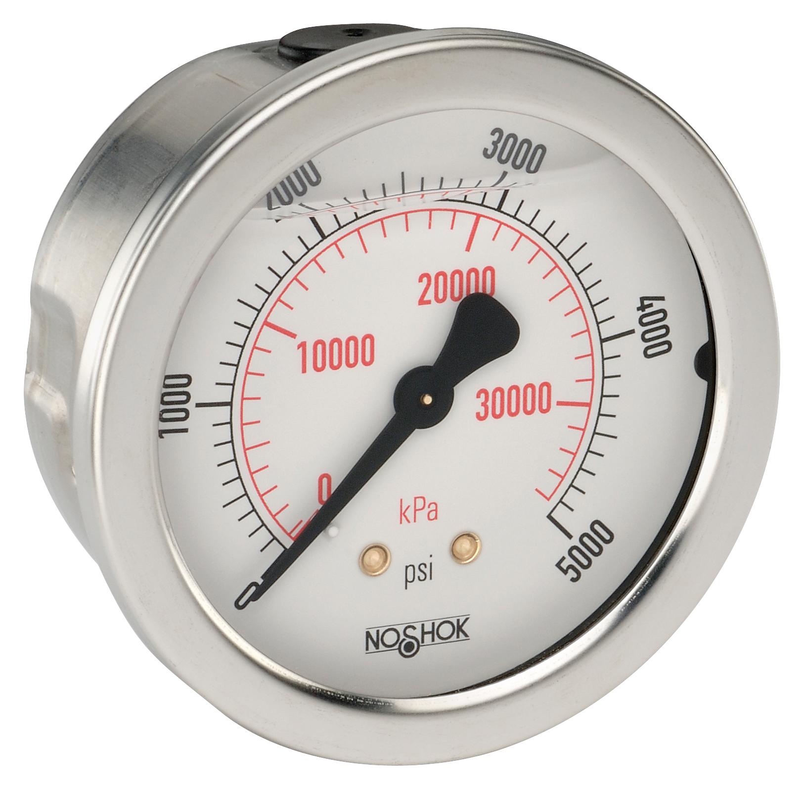 15-910-100-PSI/KPA - Noshok - Pressure Gauge, 100 psi, -20 °C to 60 °C