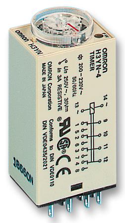 H3YN-2- DC24 - Omron Industrial Automation - Analogue Timer, Multiple Mode, DPDT