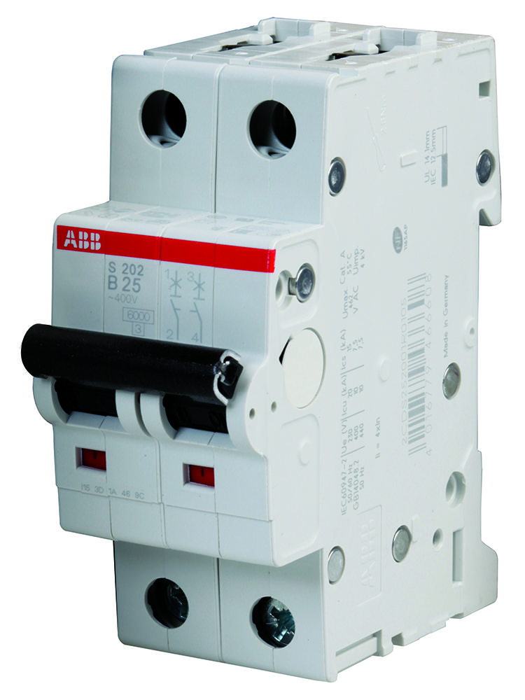S202-B25 - Abb - Thermal Magnetic Circuit Breaker, Miniature, B Curve