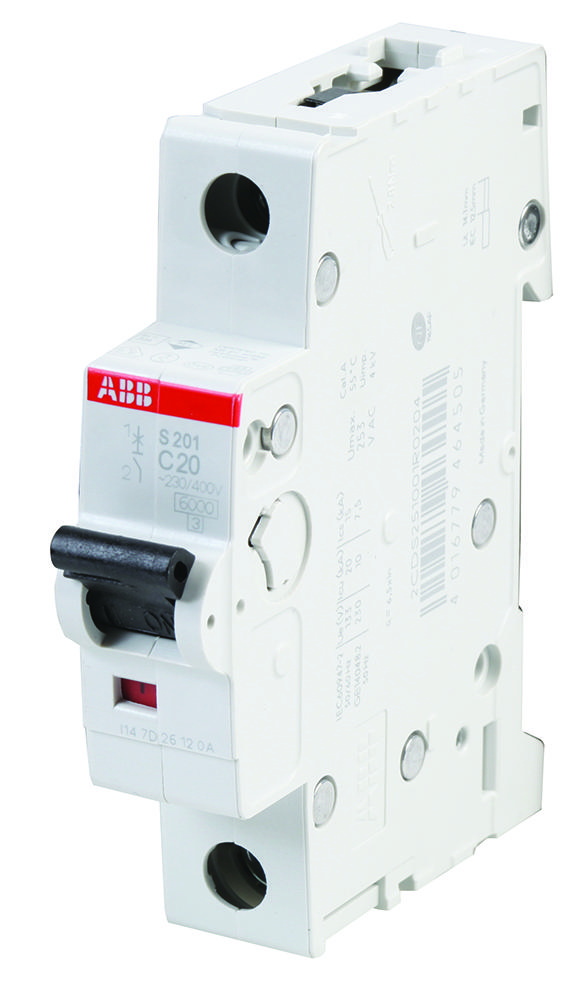 S201-C20 - Abb - Thermal Magnetic Circuit Breaker, Miniature, C Curve