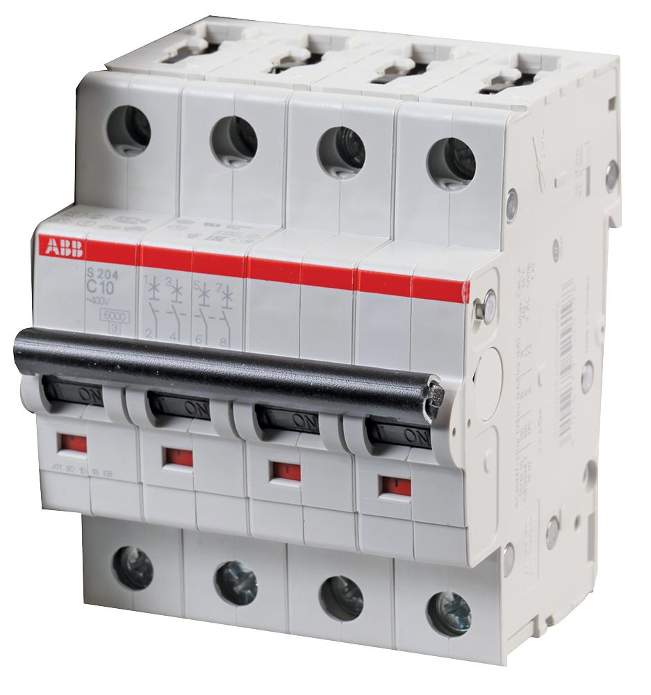 S204-C10 - Abb - Thermal Magnetic Circuit Breaker, Miniature, C Curve