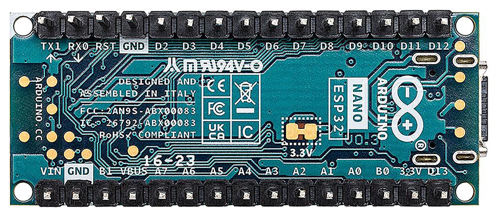 ABX00083 - Arduino - Nano Form Factor Board, NORA-W106-10B, 32bit