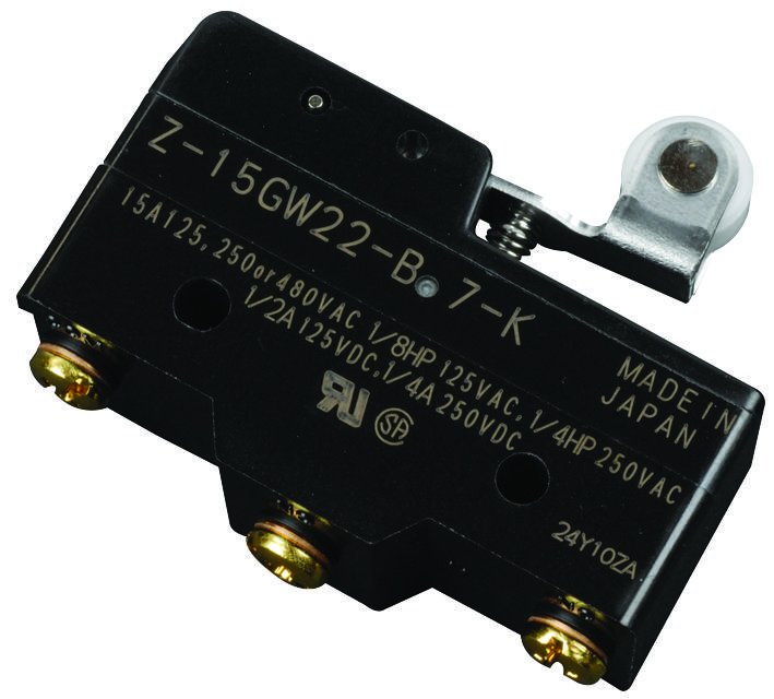 Z-15GW22-B7-K - Omron Industrial Automation - MICROSWITCH, ROLLER LEVER SPDT 15A 250V