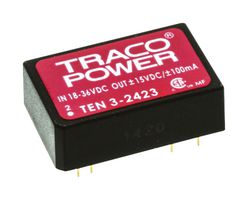 TEN 3-1211 TRACO POWER, Isolated Through Hole DC/DC Converter, ITE, DIP, 2:1, 3 W, 1 Output, 5 V ...