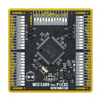 MIKROE-4591 - Mikroelektronika - Add-On Board, MikroE MCU Card, PIC32MX PIC32MX764F128L-I/PF MCU