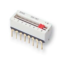 DS16C1-8 ERG COMPONENTS, DIP / SIP Switch, 8 Circuits, Slide, Through ...