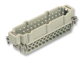 0933 024 2601 HARTING, Heavy Duty Connector, Signal, Han E, Insert, 24+PE Contacts, 24B, Plug ...