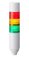 LR6-302W5BW-RYG PATLITE, Signal Tower, 3 Tier, Amber/Green/Red, 88 dB, 5 Pin M12 Connector, 4 ...